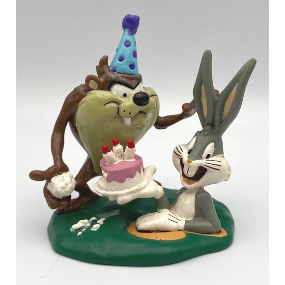 Applause | Toys | Vintage Looney Tunes Taz Bugs Bunny Birthday Pvc ...